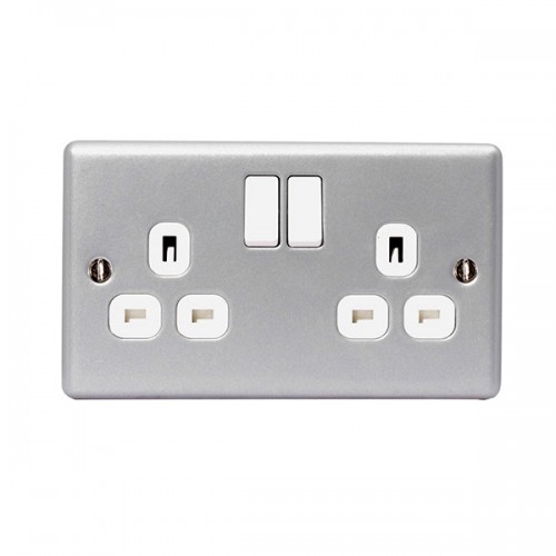 BG Nexus Metal Clad Double Socket - MC522 | Electric Vault Ltd