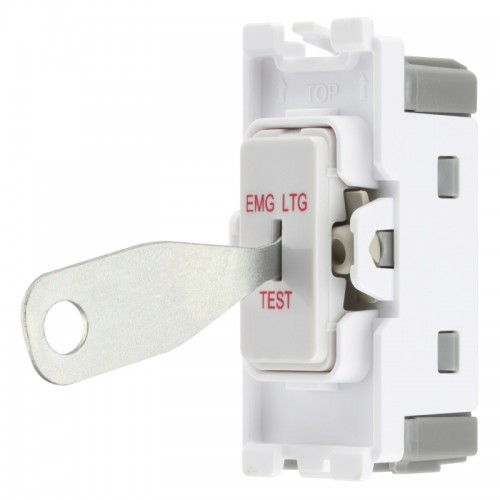 BG R12EL Grid Switch 2 Way Emergency Test White | Electric Vault Ltd