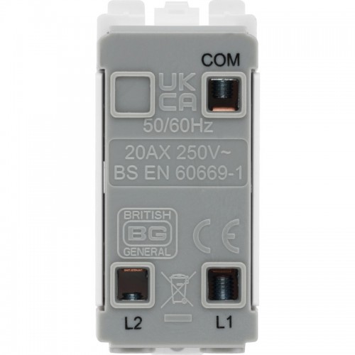 BG R12EL Grid Switch 2 Way Emergency Test White | Electric Vault Ltd