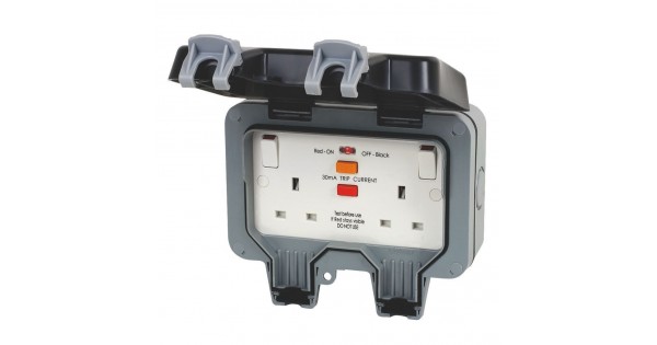 BG Nexus Storm Weatherproof Double Socket RCD - WP22RCD | Electric ...