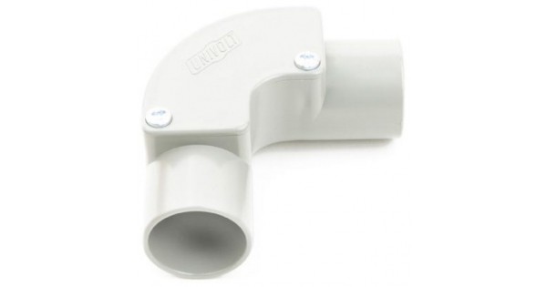Univolt IE25WH Conduit Inspection Elbow 25mm White | Electric Vault Ltd