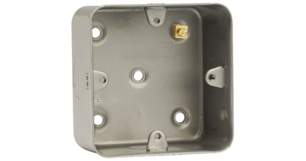 Click CL083 Back Box 1Gang 47mm Metal Clad | Electric Vault Ltd
