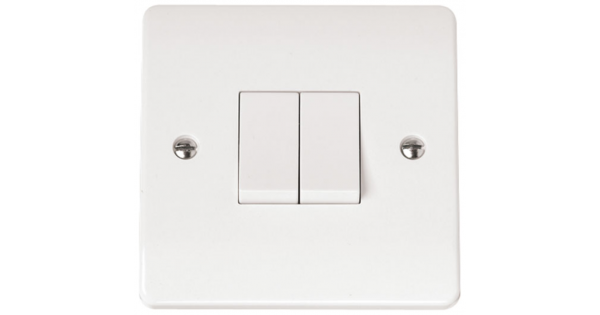 Click CMA012 Plate Switch 2Gang 2Way 10A | Electric Vault Ltd